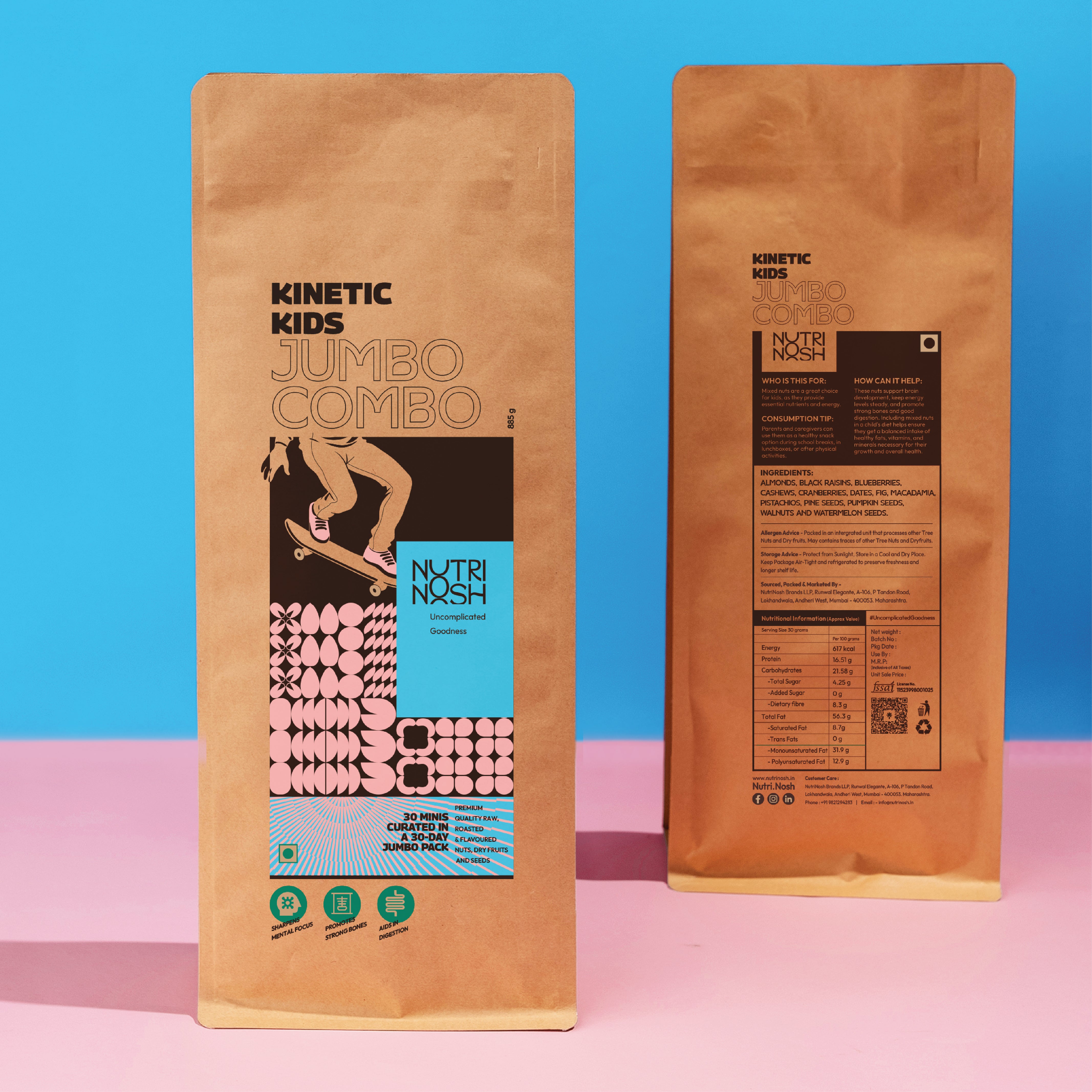 KINETIC KIDS - JUMBO COMBO (30 mini packs x 25 gm each)– NUTRI NOSH